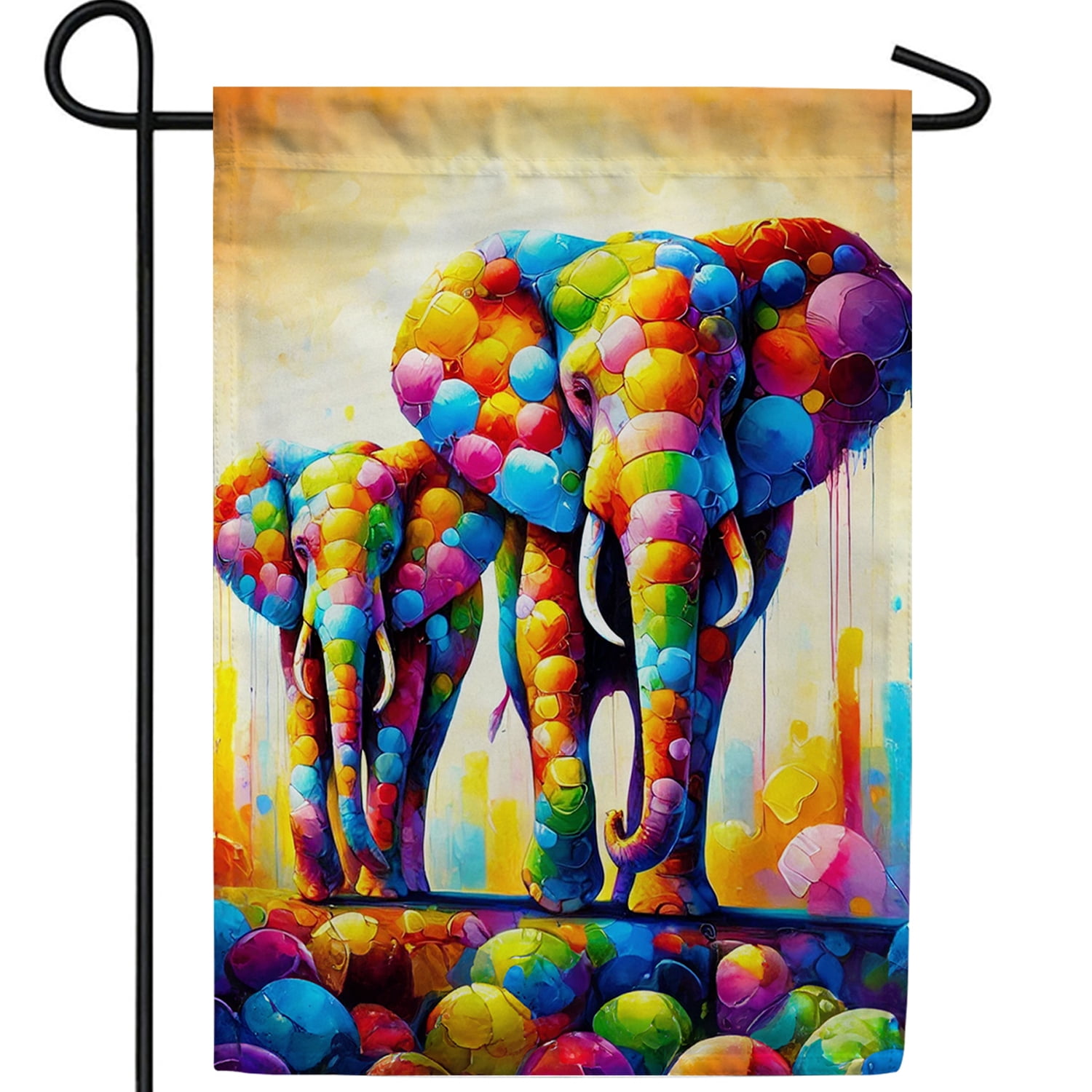 America Forever Colorful Elephant Family Garden Flag, 12.5 x 18 inch ...