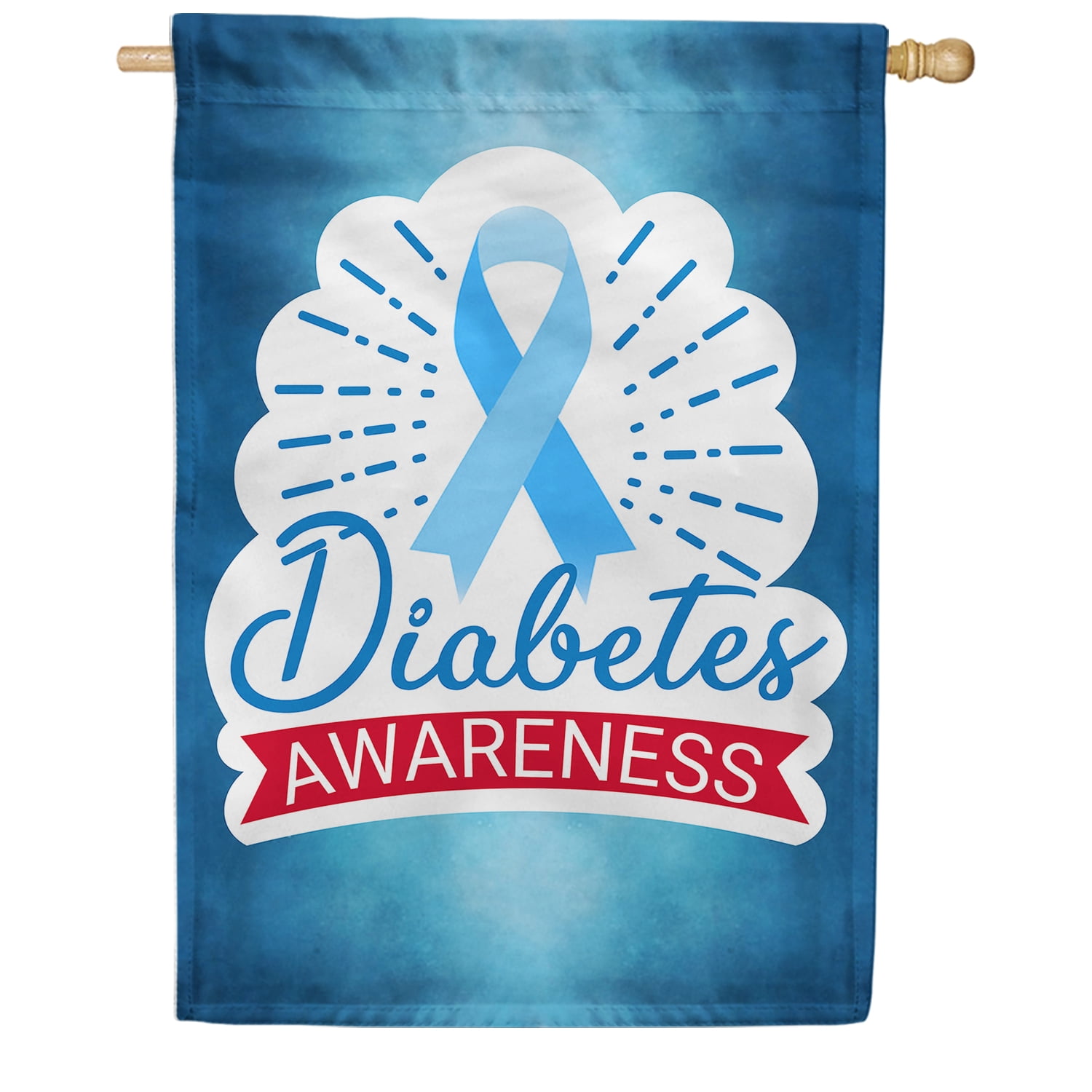 America Forever Diabetes Awareness House Flag, 28 x 40 inch Double ...
