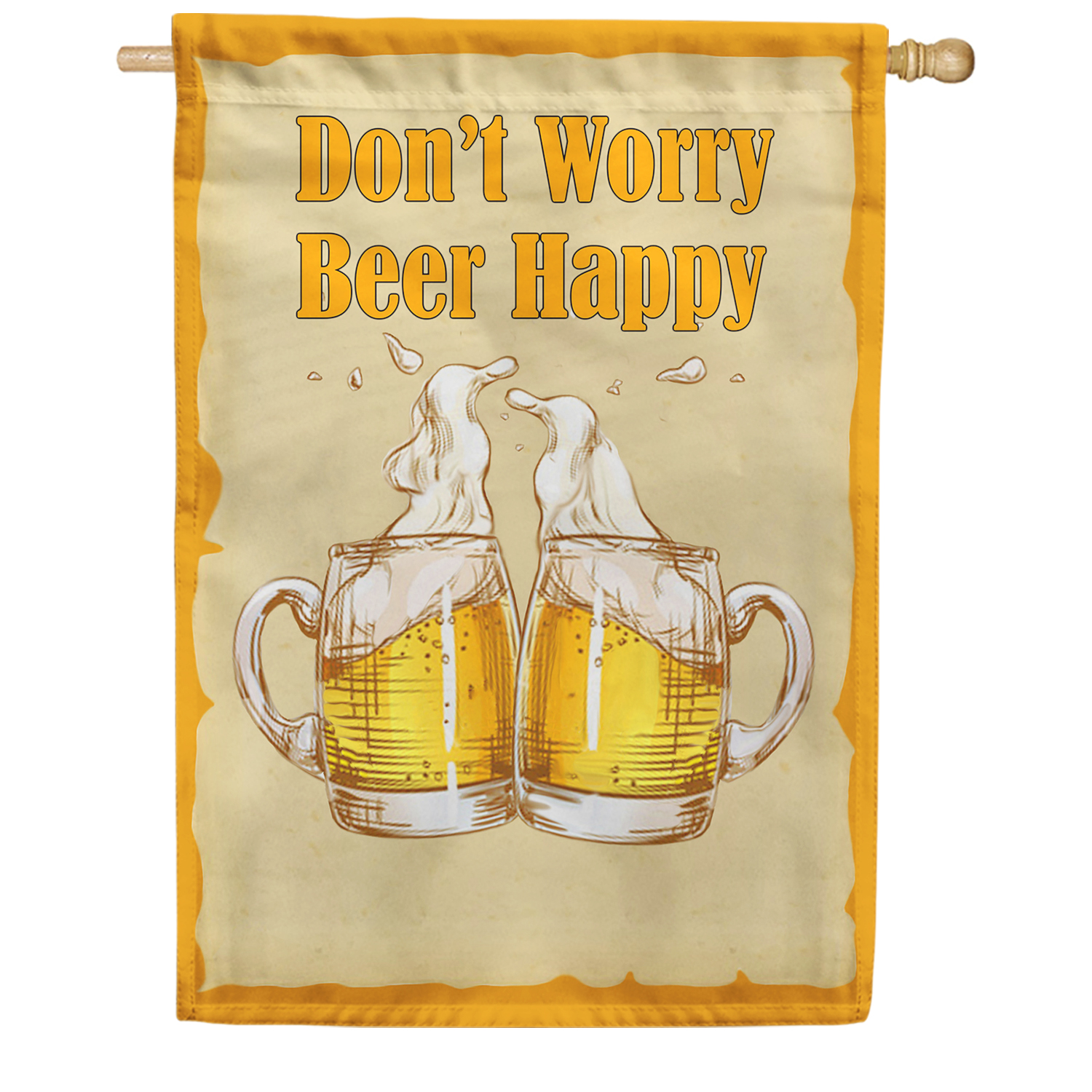 America Forever Don't Worry Beer Happy Summer House Flag 28 x 40 inches ...