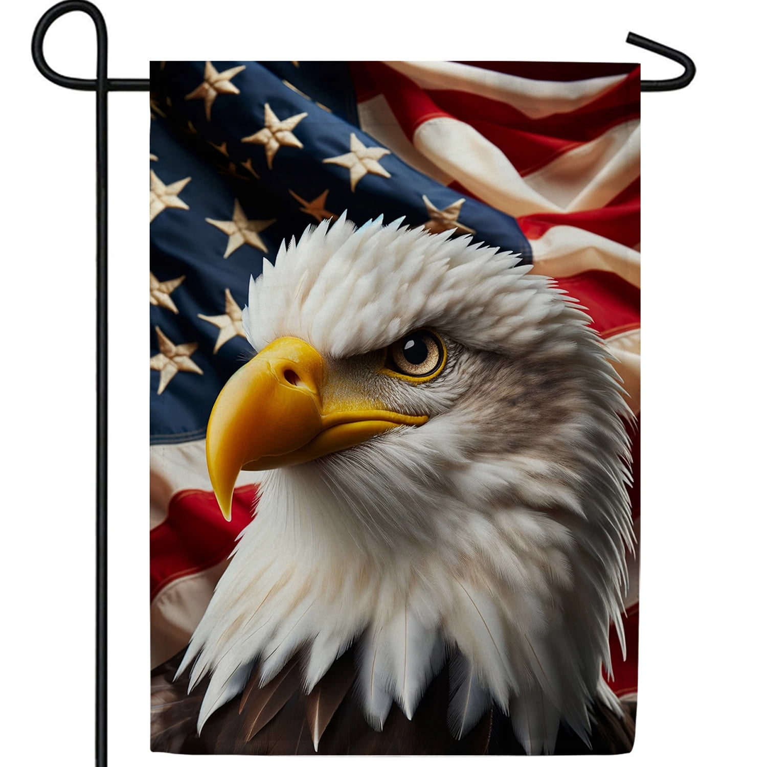 America Forever Eagle Patriotic Garden Flag, 12.5x18 inch Double Sided ...
