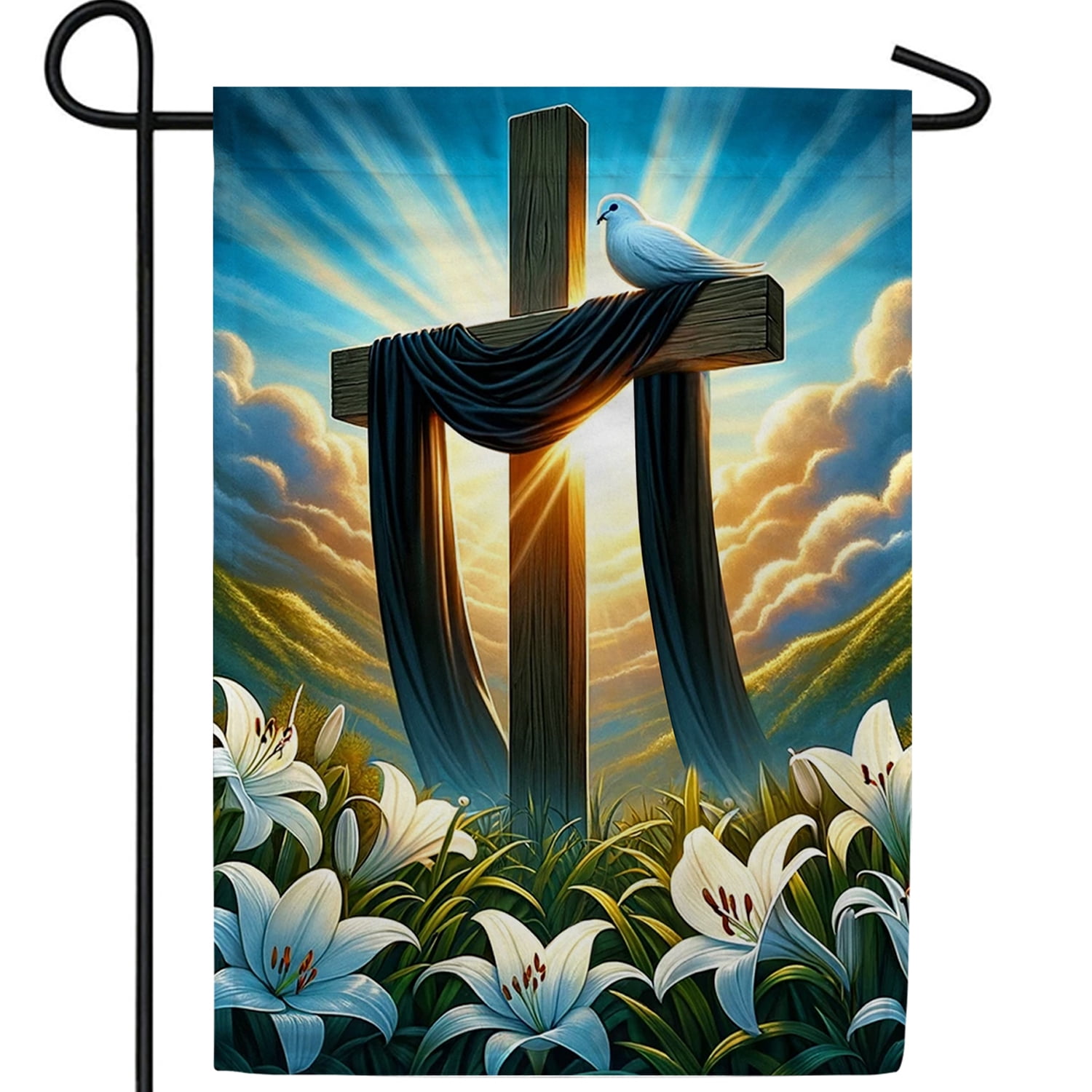 America Forever Easter Cross Garden Flag, 12.5 x 18 inch Double Sided ...