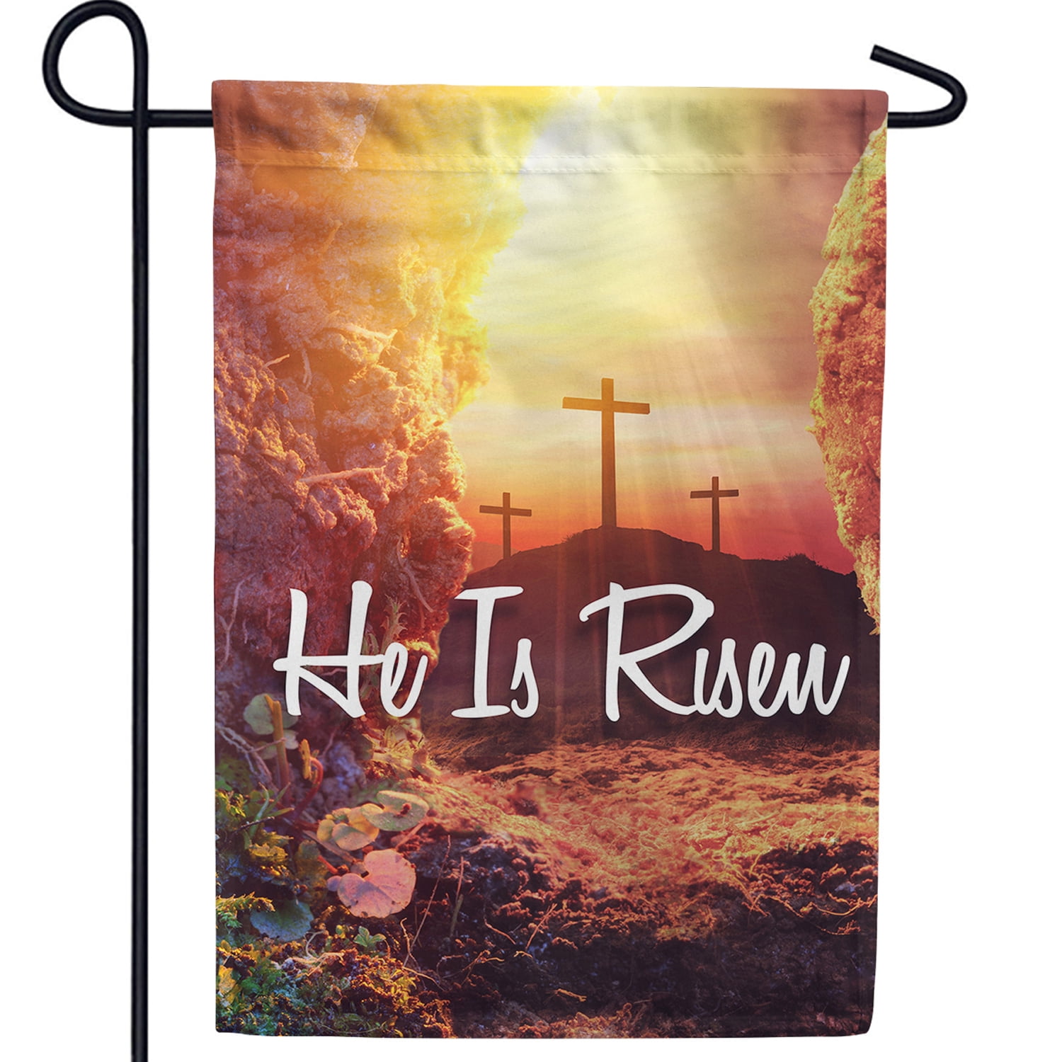America Forever Easter Cross Garden Flag 12.5 x18 inch Double Sided He ...