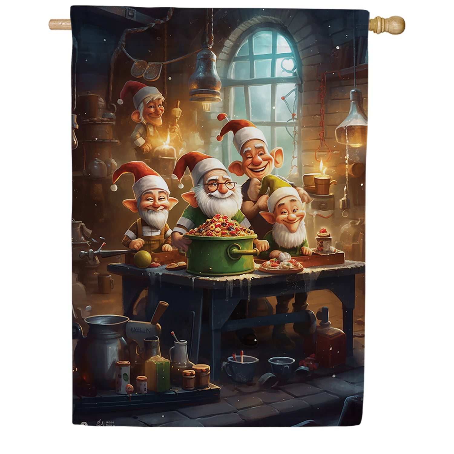 America Forever Elves Magical Kitchen House Flag, 28 x 40 inch Double ...