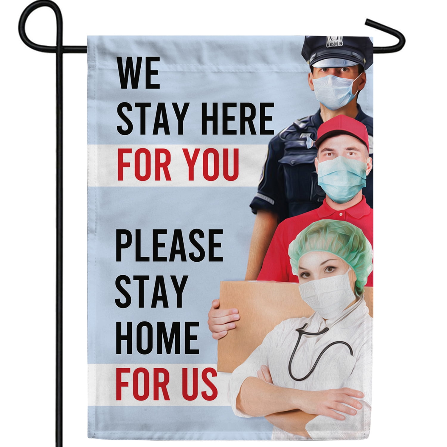 America Forever Essential Workers Garden Flag, 12.5 x 18 inch Double ...