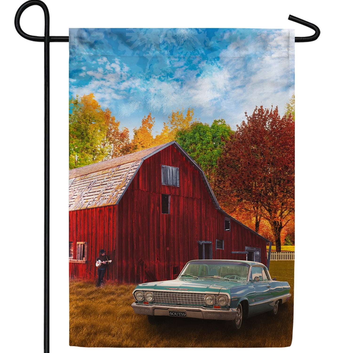 America Forever Fall Barn Garden Flag, 12.5 x 18 inch Double Sided ...