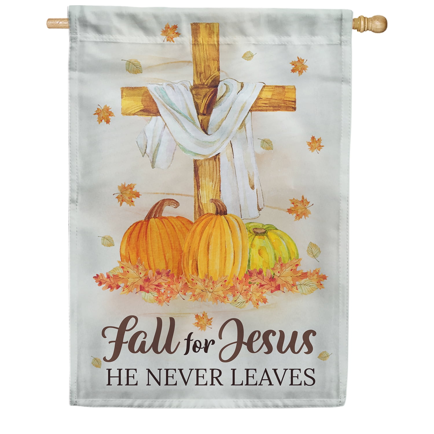 America Forever Fall For Jesus He Never Leaves House Flag 28 x 40 inch ...