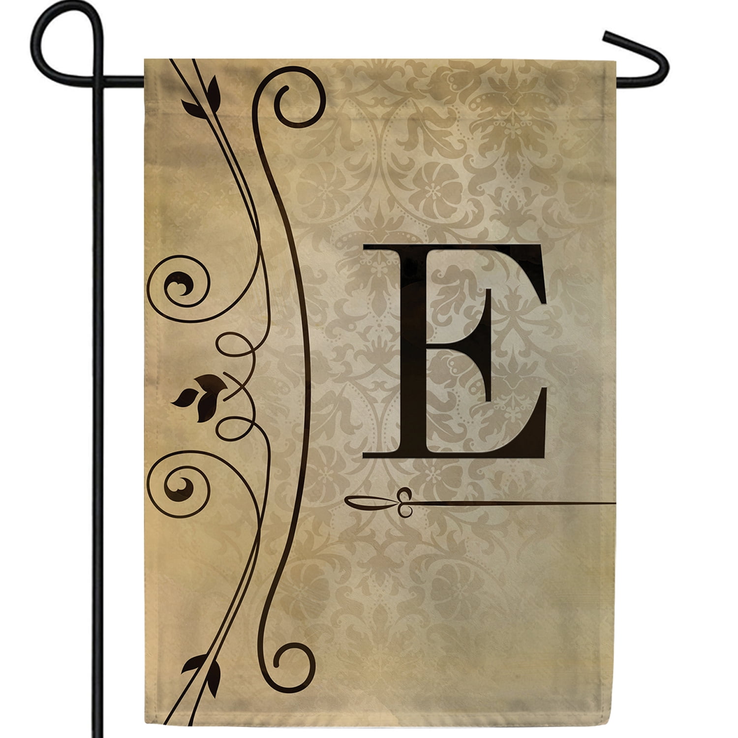 America Forever Fancy Scroll Monogram E Garden Flag, 12.5 x 18 inch ...