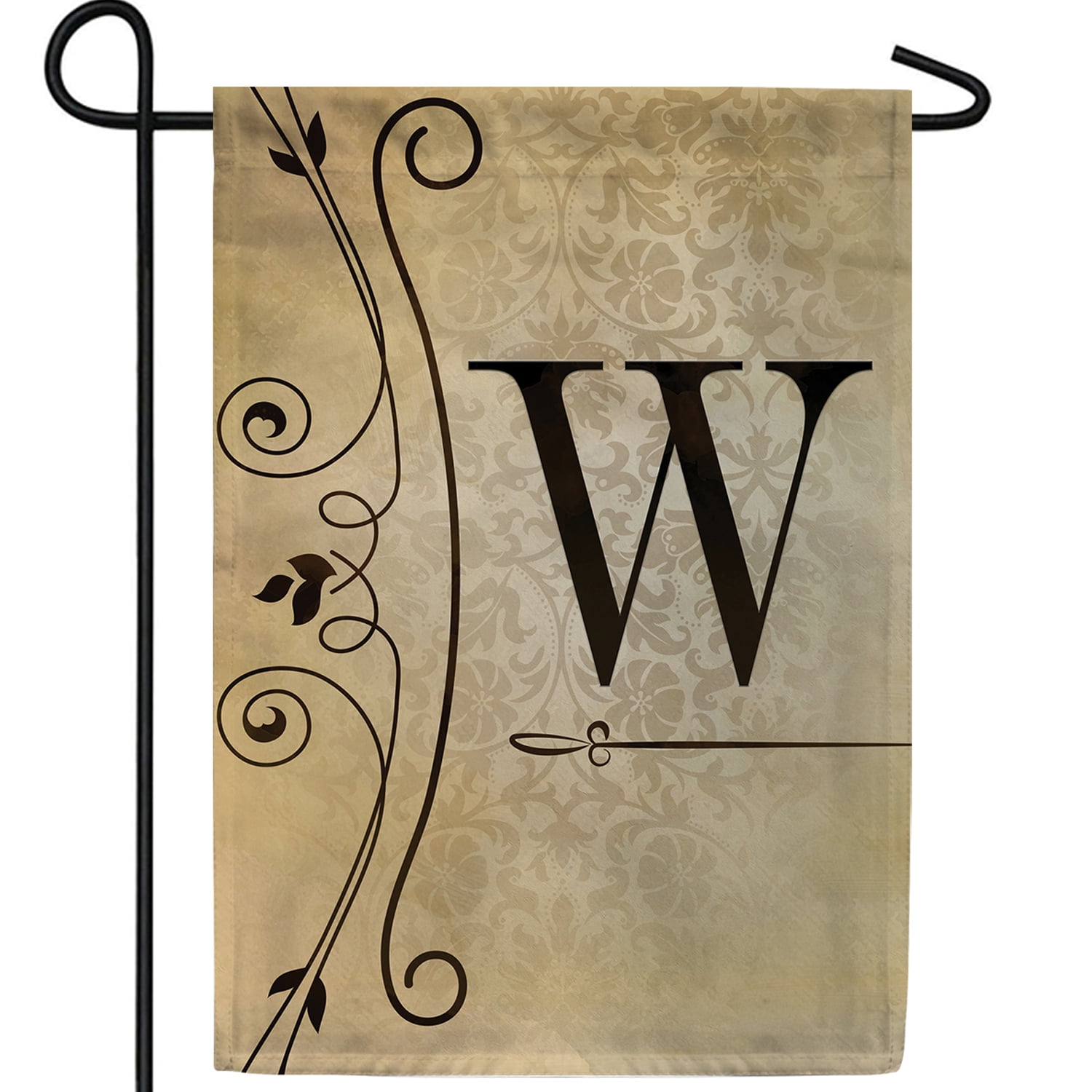 America Forever Fancy Scroll Monogram W Garden Flag, 12.5 x 18 inch ...