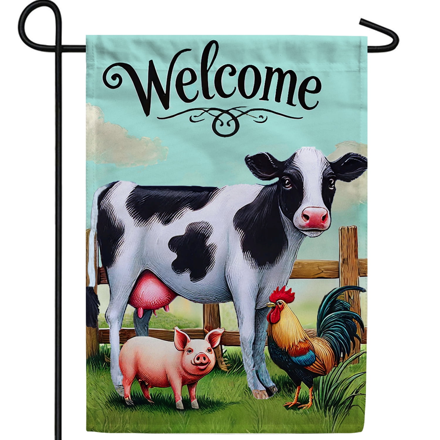 America Forever Farmhouse Welcome Garden Flag, 12.5 x 18 inch Double ...