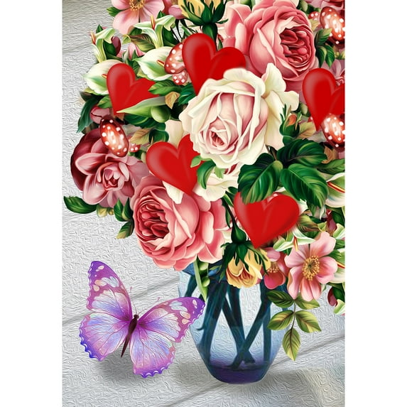 America Forever Flags Double Sided Garden Flag - Love In Full Bloom, 12 ...