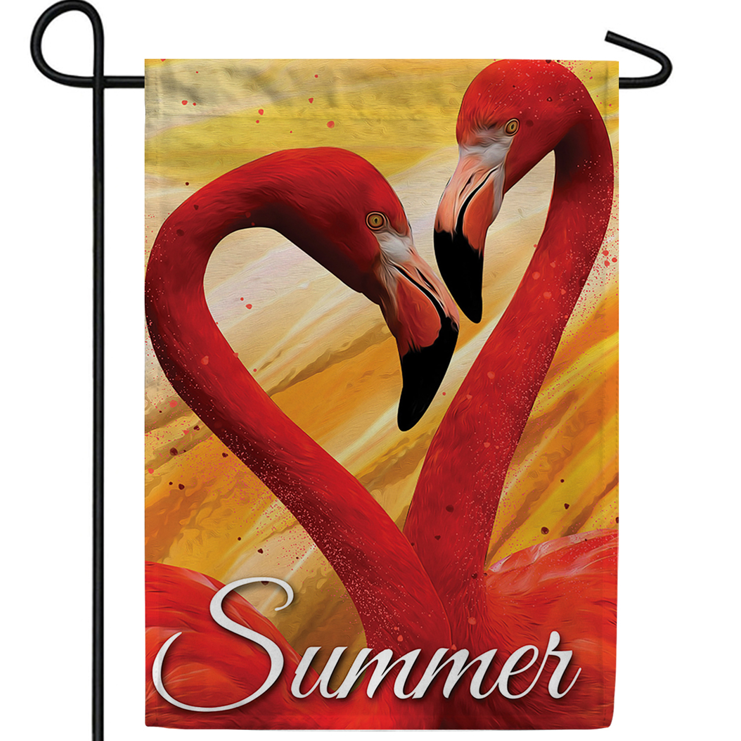 America Forever Flamingo Summer Love Garden Flag, 12.5 x 18 inch Double ...