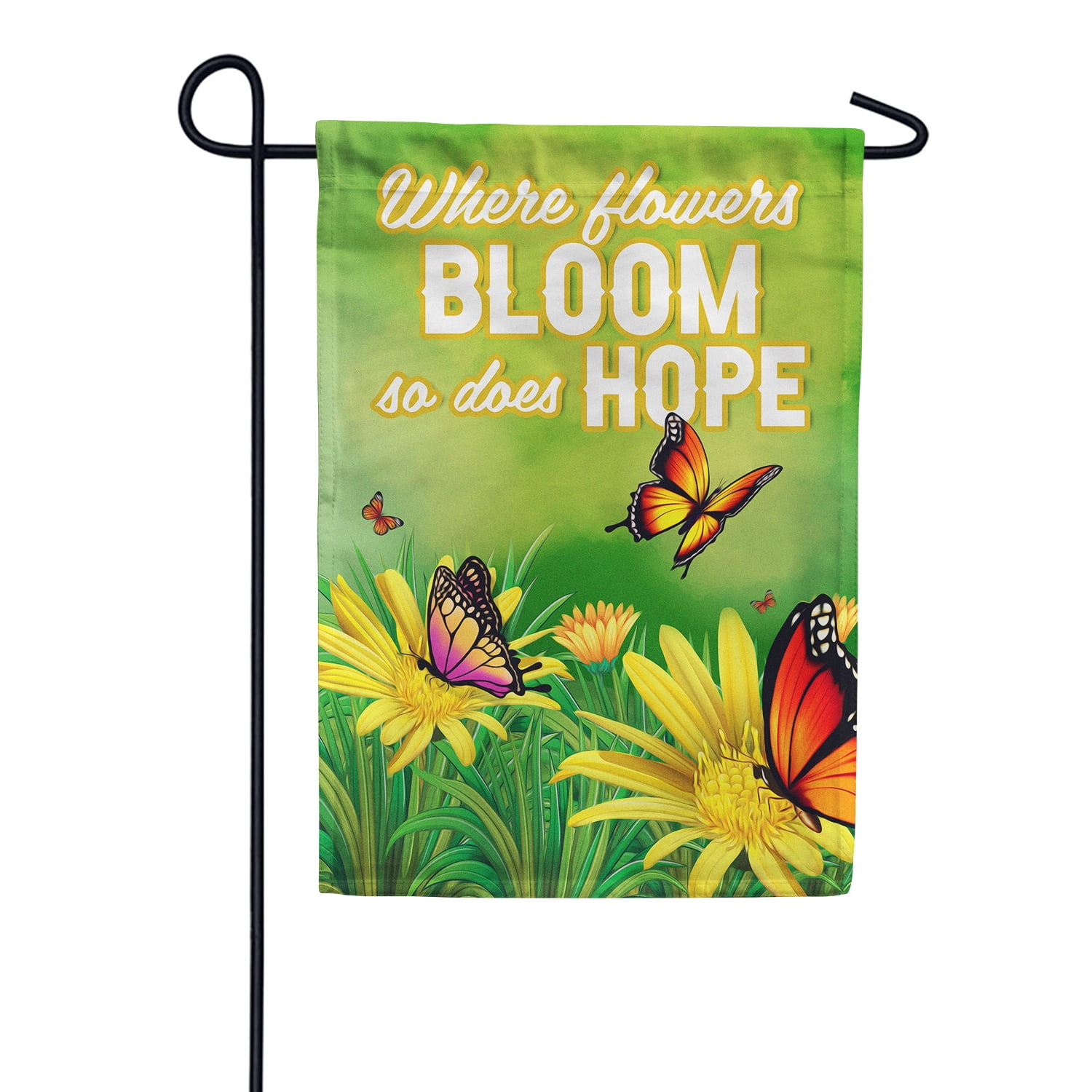 America Forever Where Flowers Bloom so does Hope Garden Flag 12.5 x 18 ...