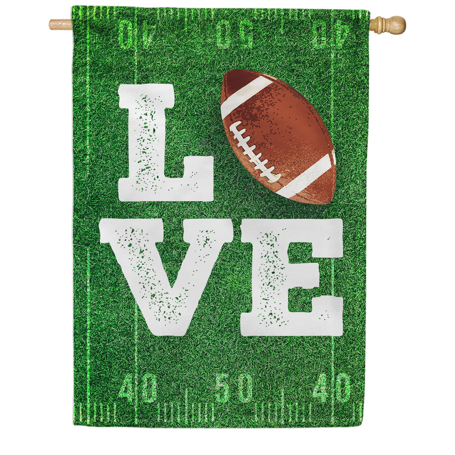 America Forever Football Love House Flag, 28 x 40 inch Double Sided ...
