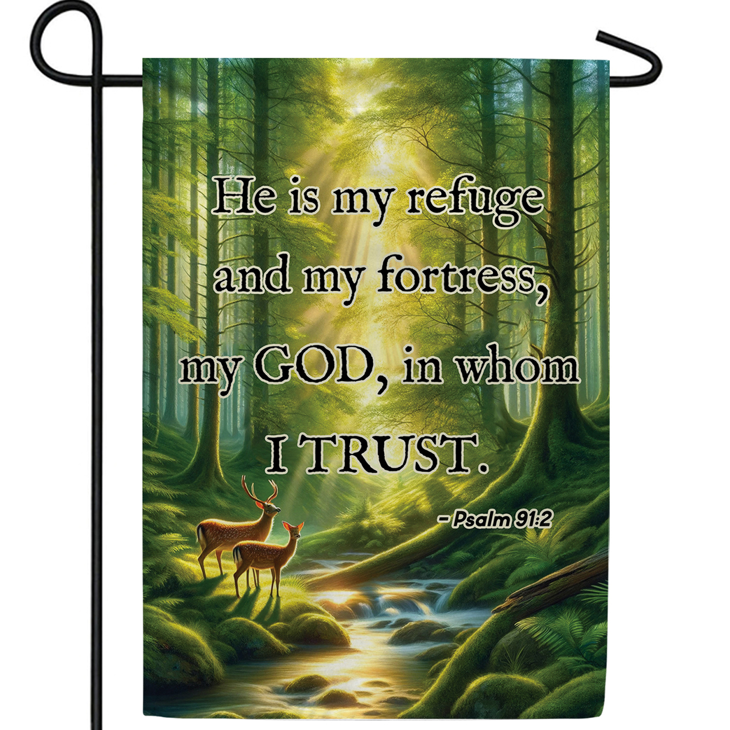 America Forever Forest Refuge Scripture Garden Flag, 12.5 x 18 inch ...