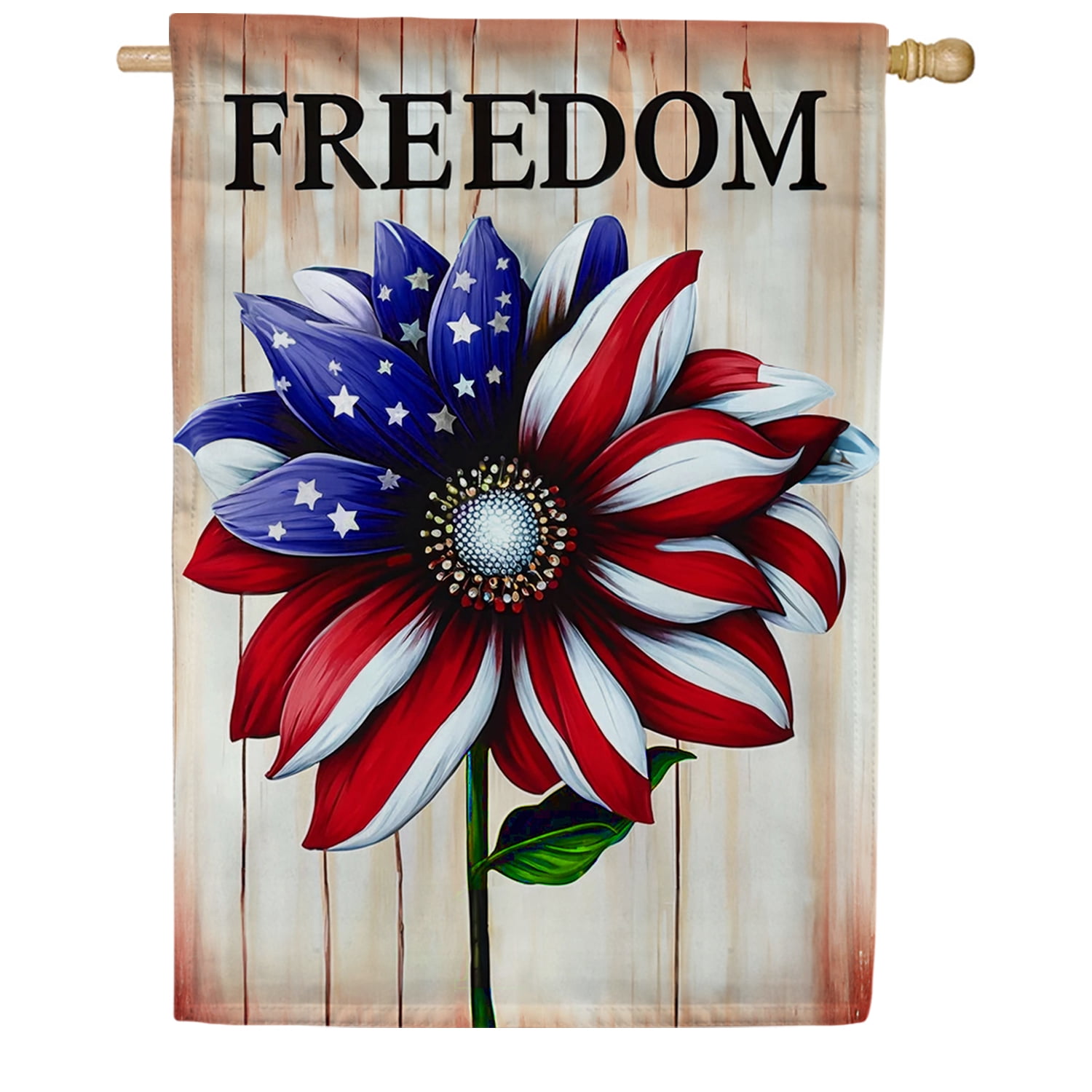 America Forever Freedom Flower House Flag, 28 x 40 inch Double Sided ...