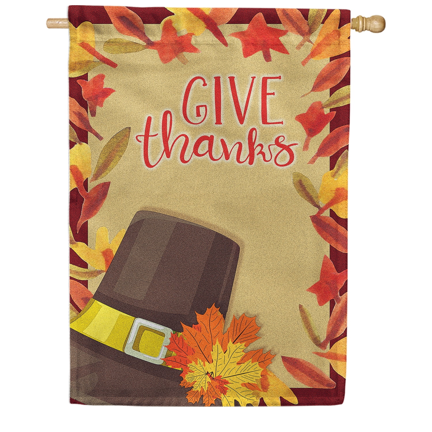 America Forever Give Thanks House Flag 28 x 40 inch Happy Thanksgiving ...