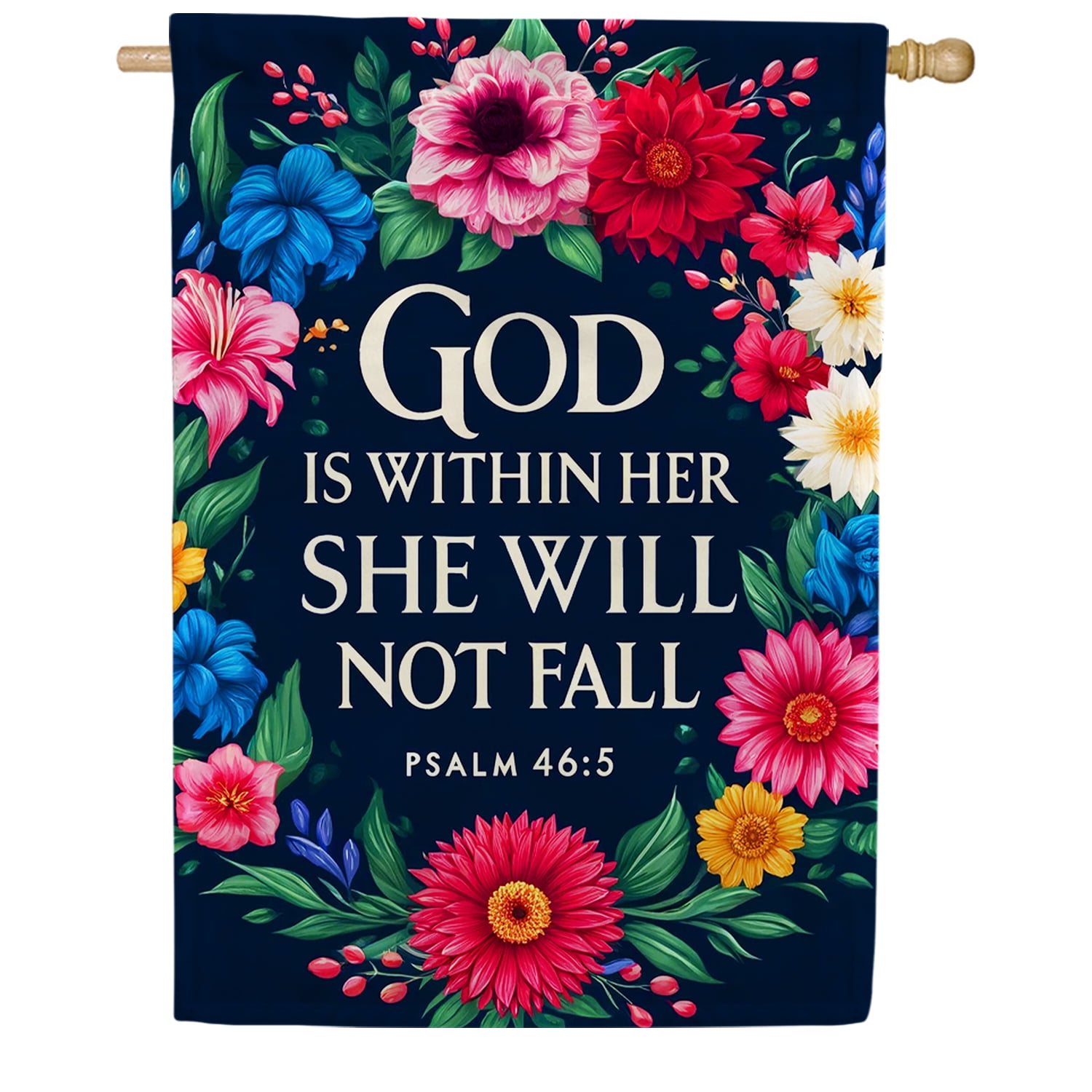 America Forever God is Within Her House Flag, 28 x 40 inches Double ...