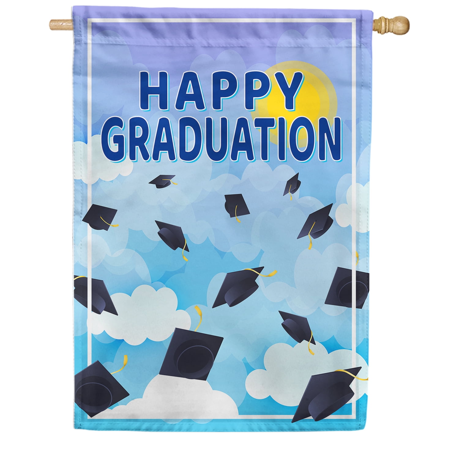 America Forever Graduation Cap Toss House Flag, 28 x 40 inch Double ...