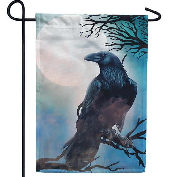 America Forever Halloween Crow Garden Flag 12.5 x 18 inch Double Sided ...