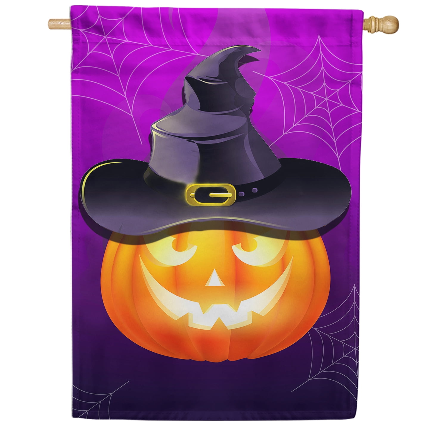 America Forever Halloween House Flag Jack O'Lantern Double Sided ...