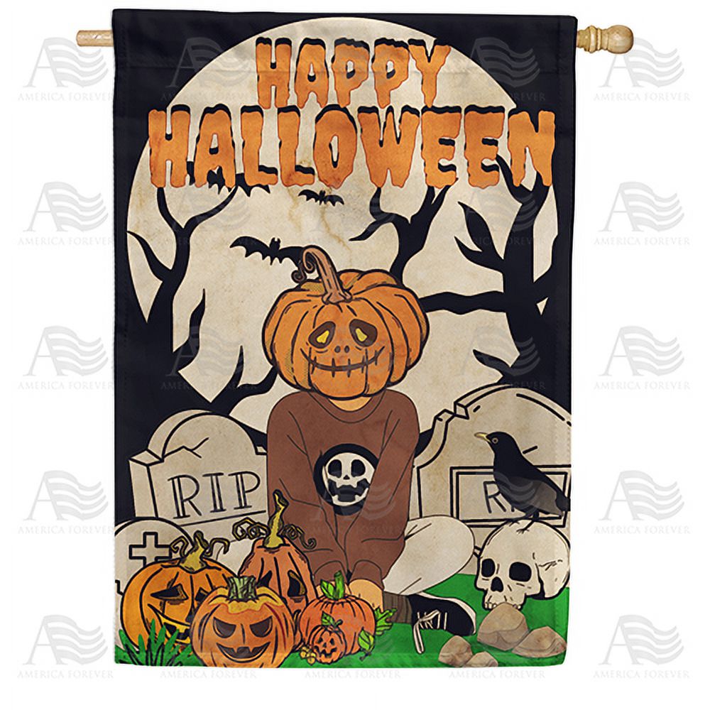 America Forever Happy Halloween House Flag 28 x 40 inch Double Sided ...