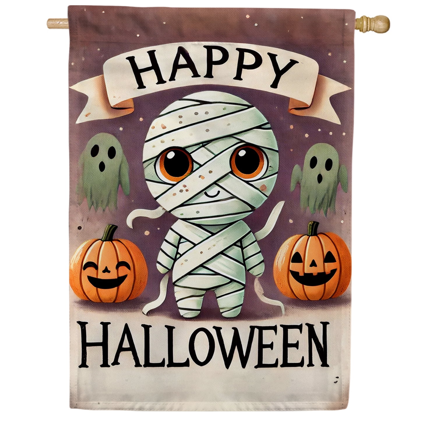 America Forever Happy Halloween Mummy House Flag, 28 x 40 inch Double ...