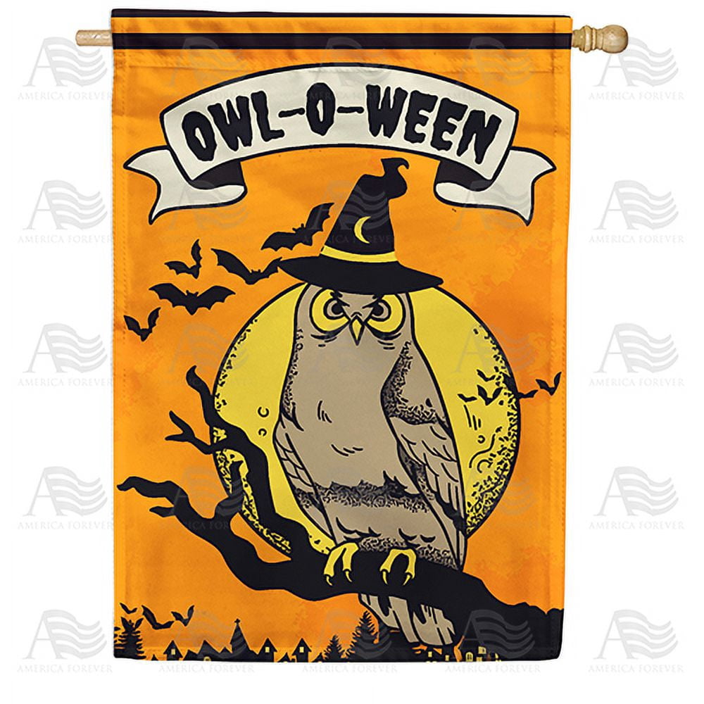 America Forever Happy Halloween Owl House Flag 28 x 40 inch Double ...
