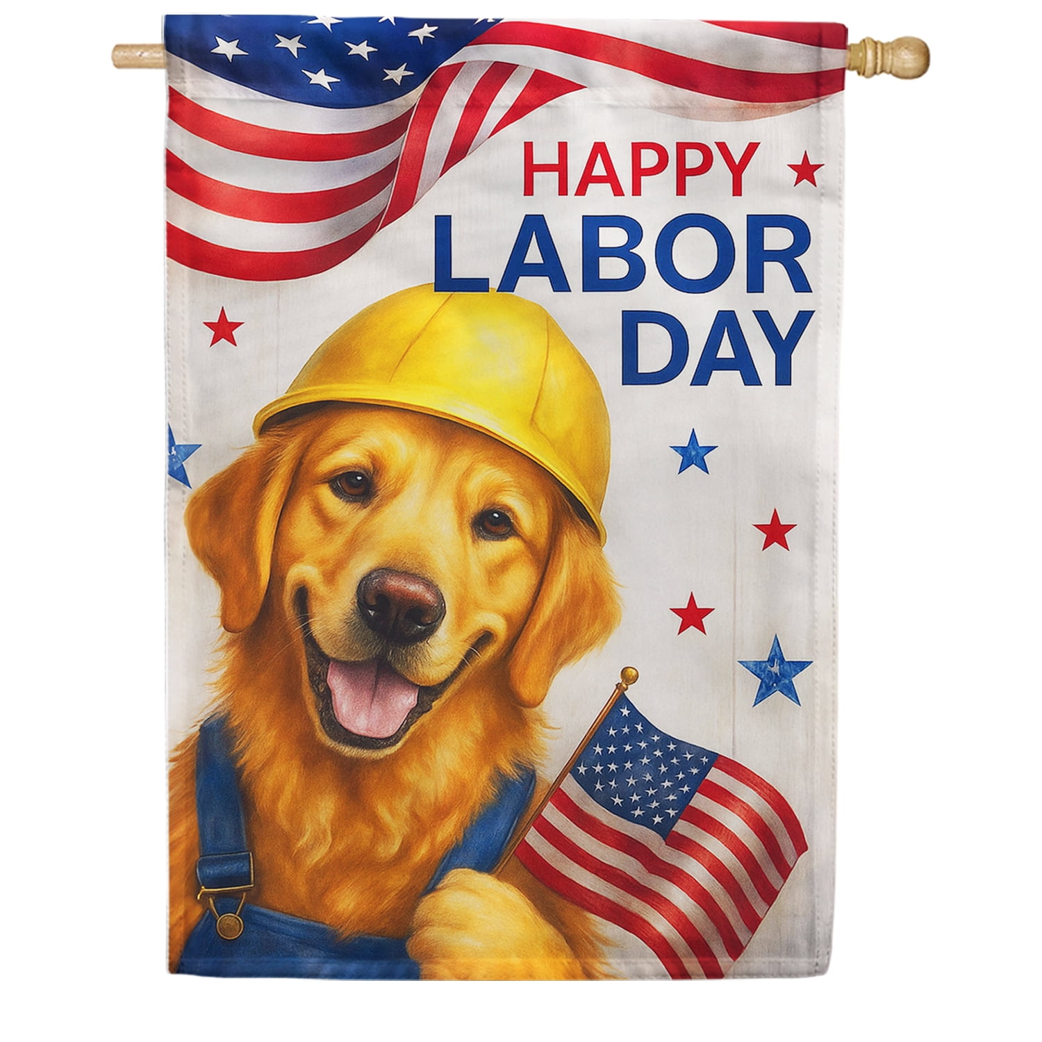 America Forever Happy Labor Day Dog House Flag, 28 x 40 inch Double ...