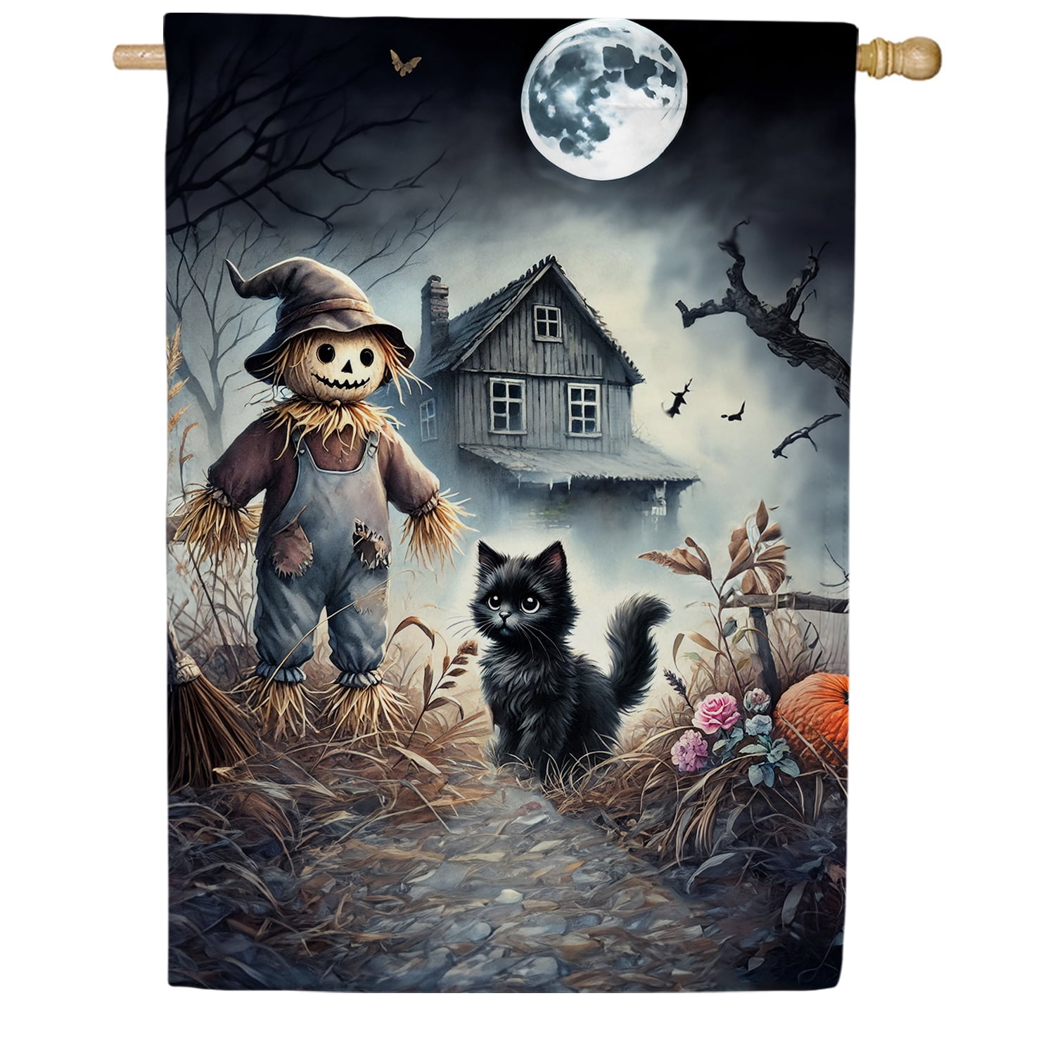 America Forever Haunted House House Flag, 28 x 40 inches Double Sided ...