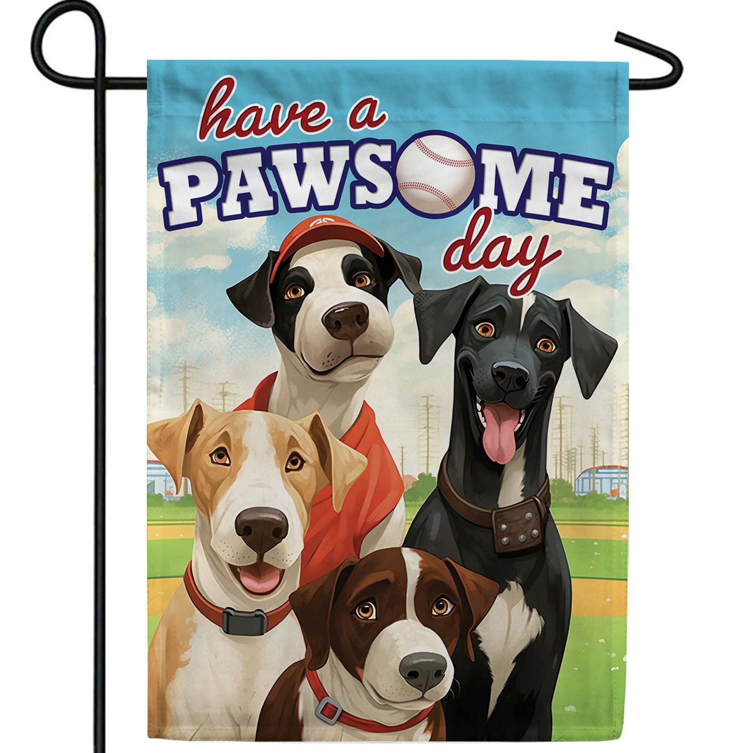 America Forever Have a Pawsome Day Garden Flag, 12.5 x 18 inches Double ...
