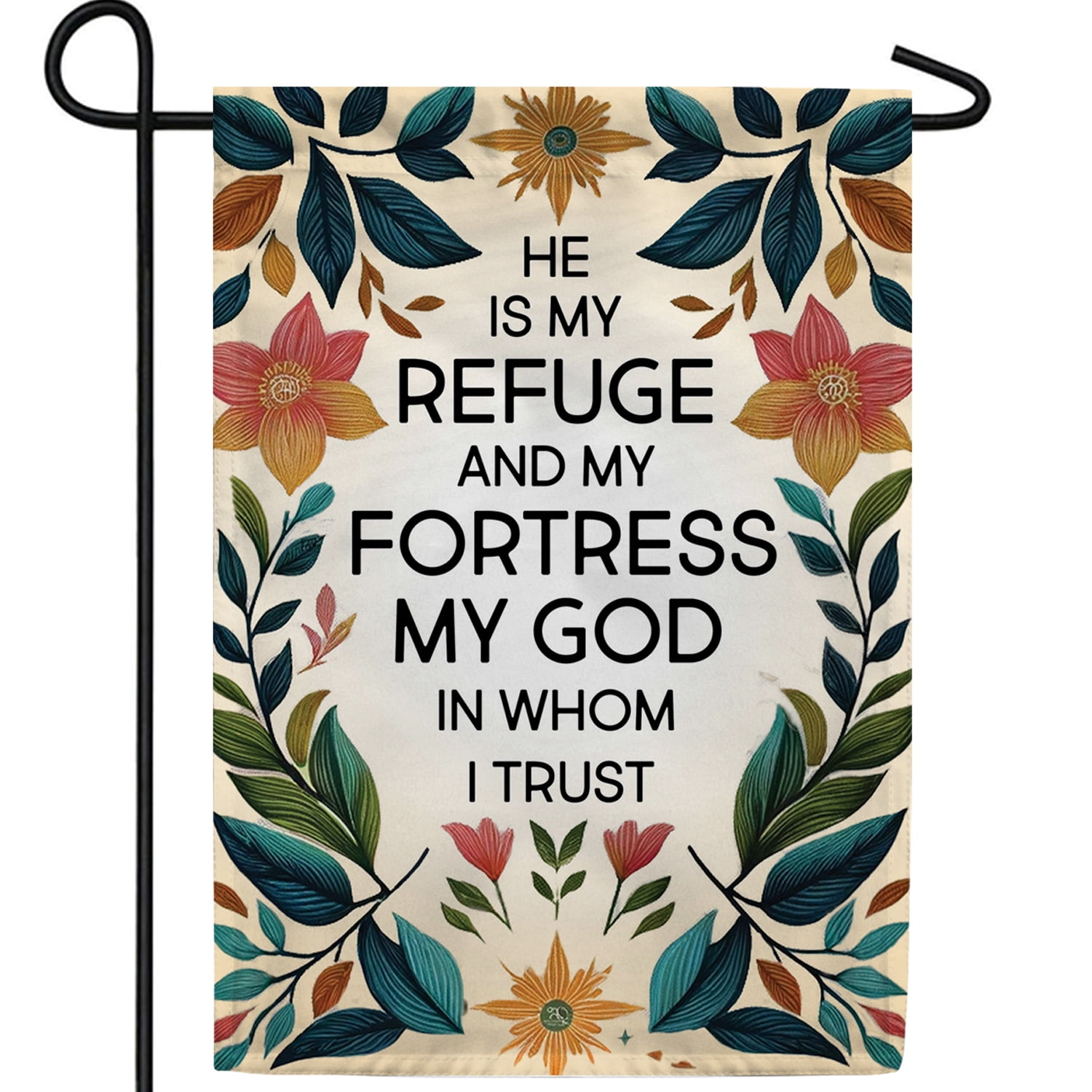 America Forever He Is My Refuge Garden Flag, 12.5 x 18 inch Double ...