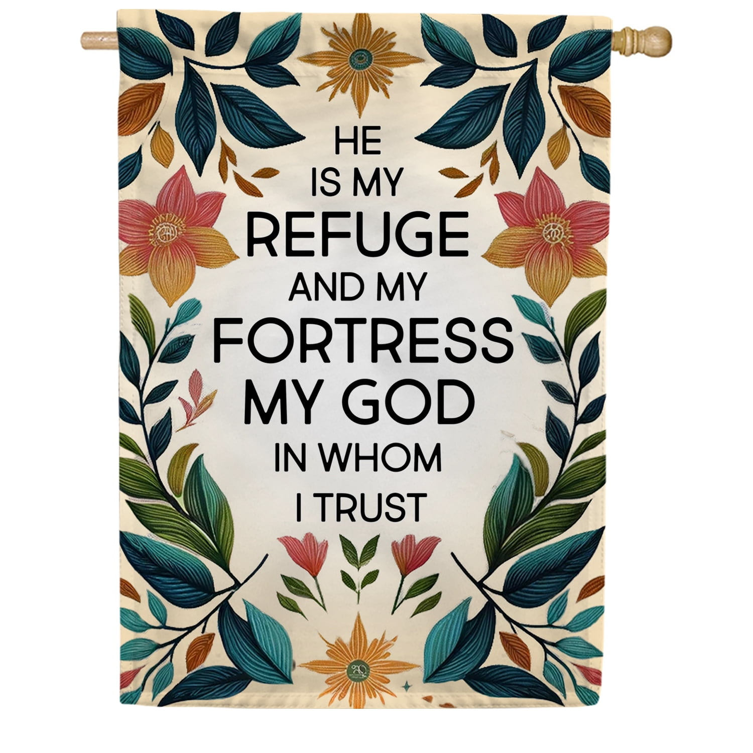 America Forever He Is My Refuge House Flag, 28 x 40 inch Double Sided ...