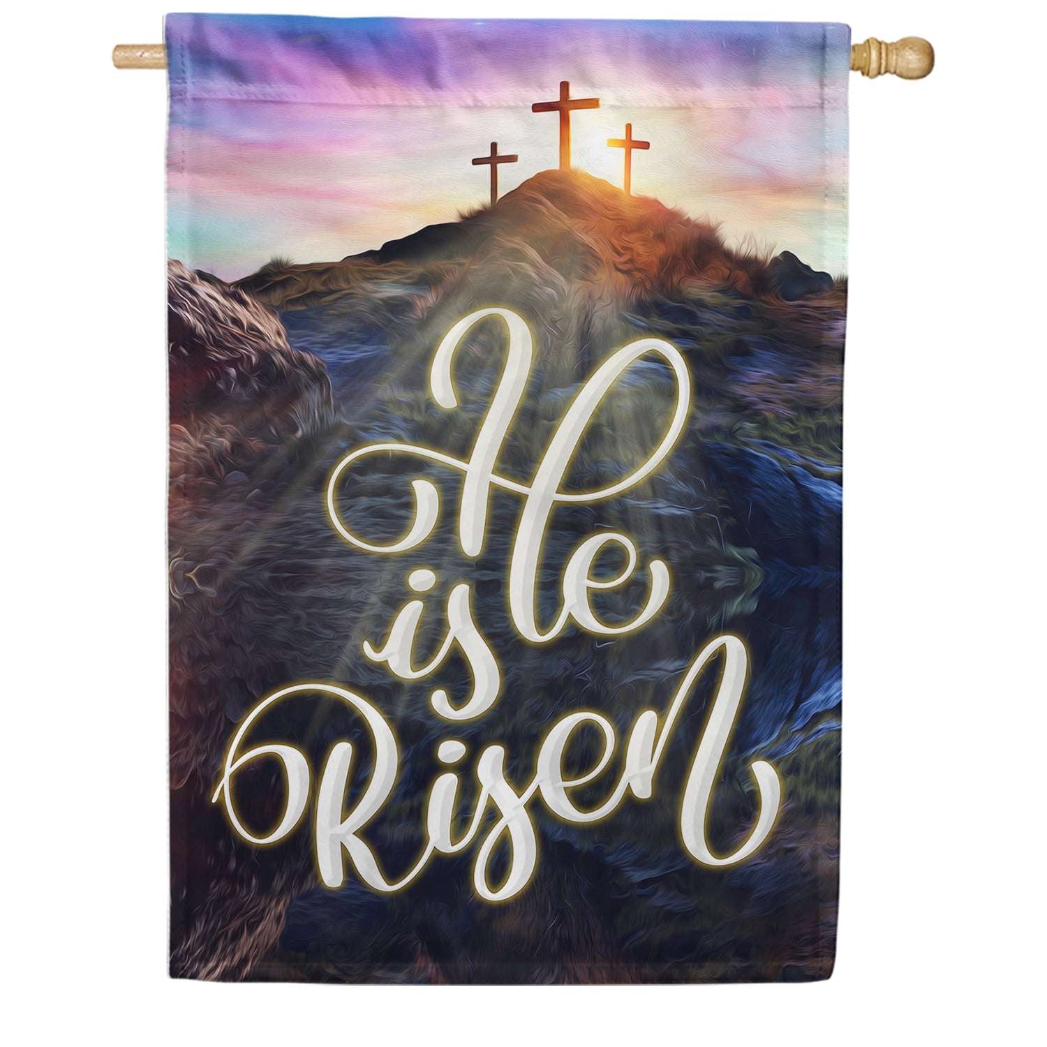 America Forever He is Risen Easter House Flag 28 x 40 inch Double Sided ...