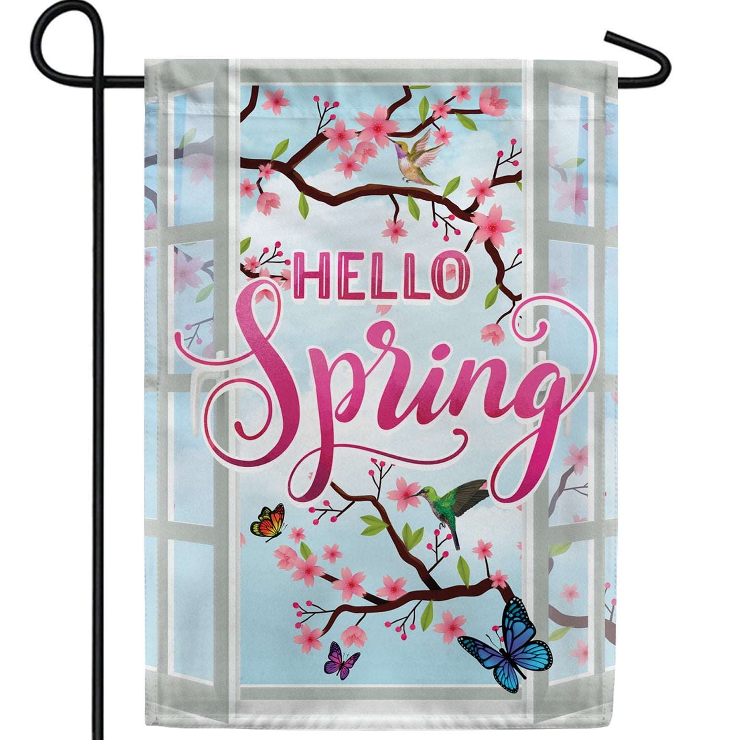 America Forever Hello Spring Garden Flag 12.5 x 18 inches Double Sided ...