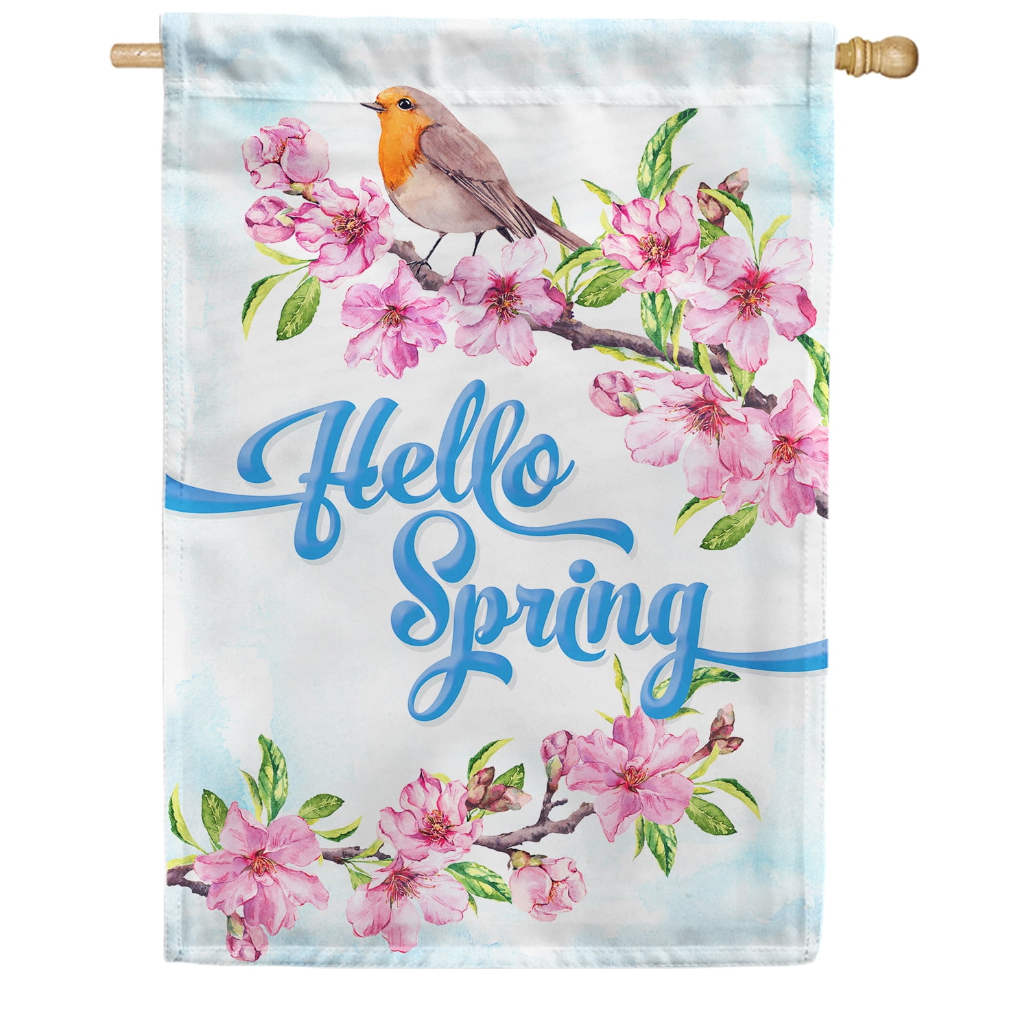 America Forever Hello Spring House Flag 28x40 inch Double Sided ...