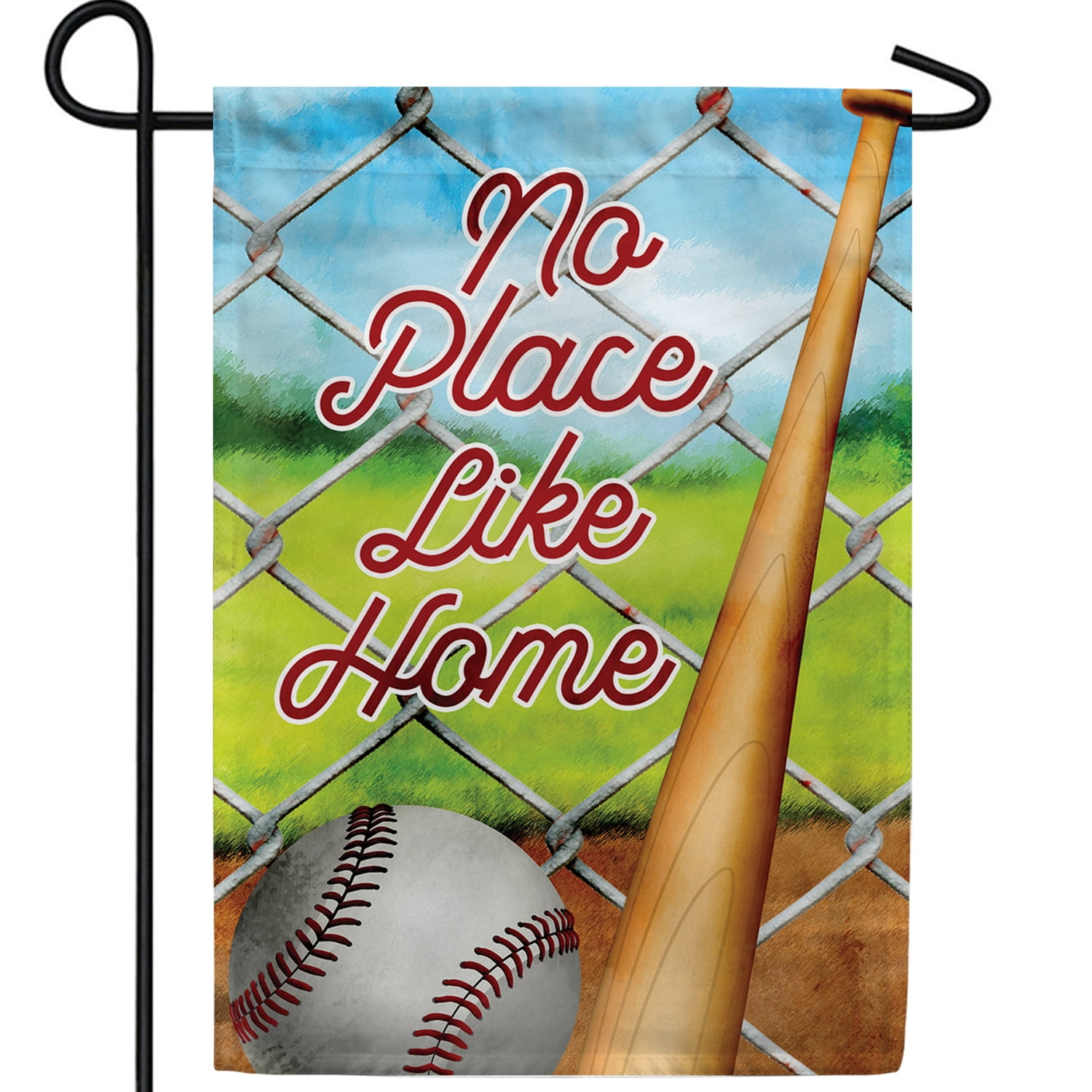 America Forever No Place Like Home Baseball Double Sided Garden Flag ...