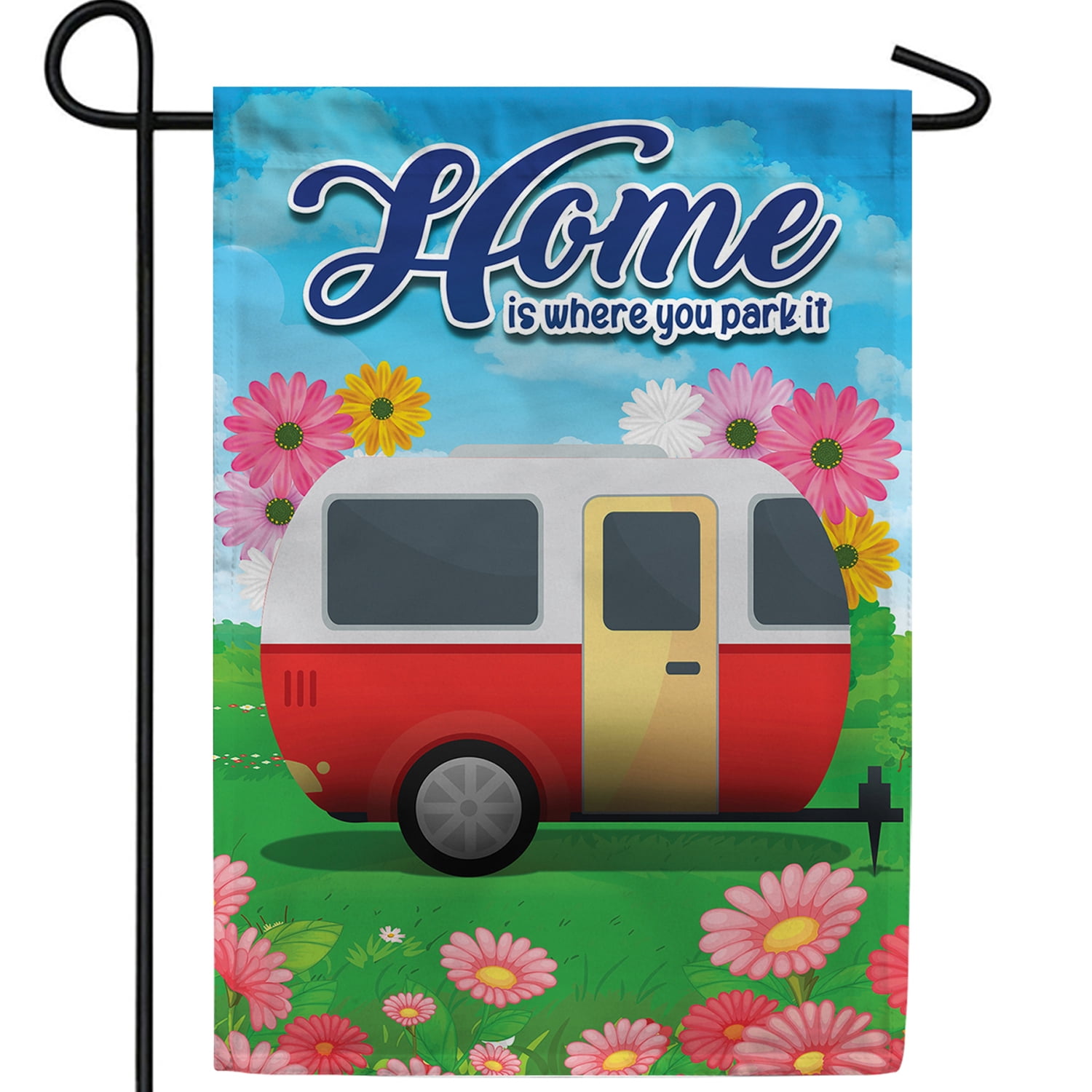 America Forever Home is Where We Park It Garden Flag Double Sided ...