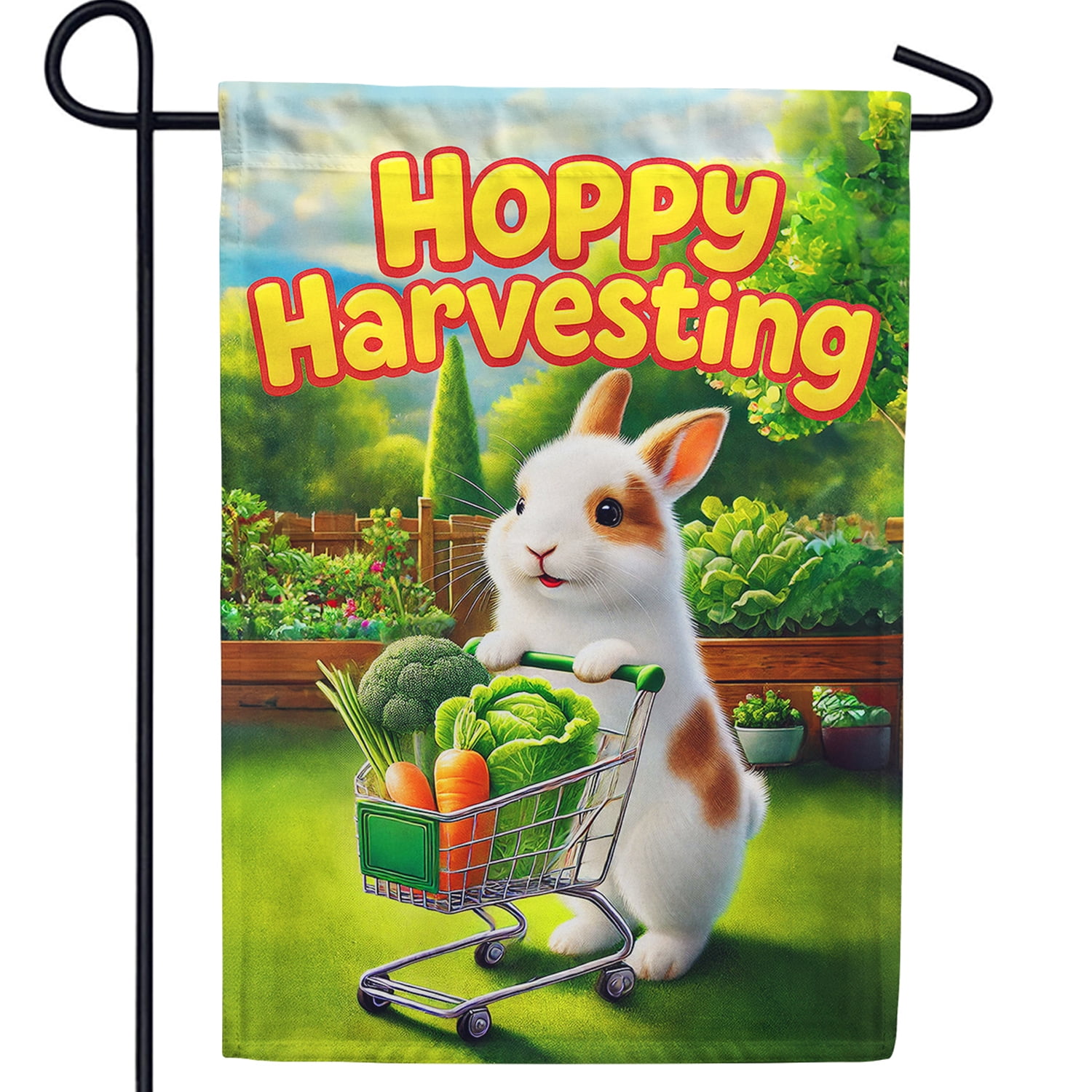 America Forever Hoppy Harvesting Garden Flag, 12.5 x 18 inch Double ...