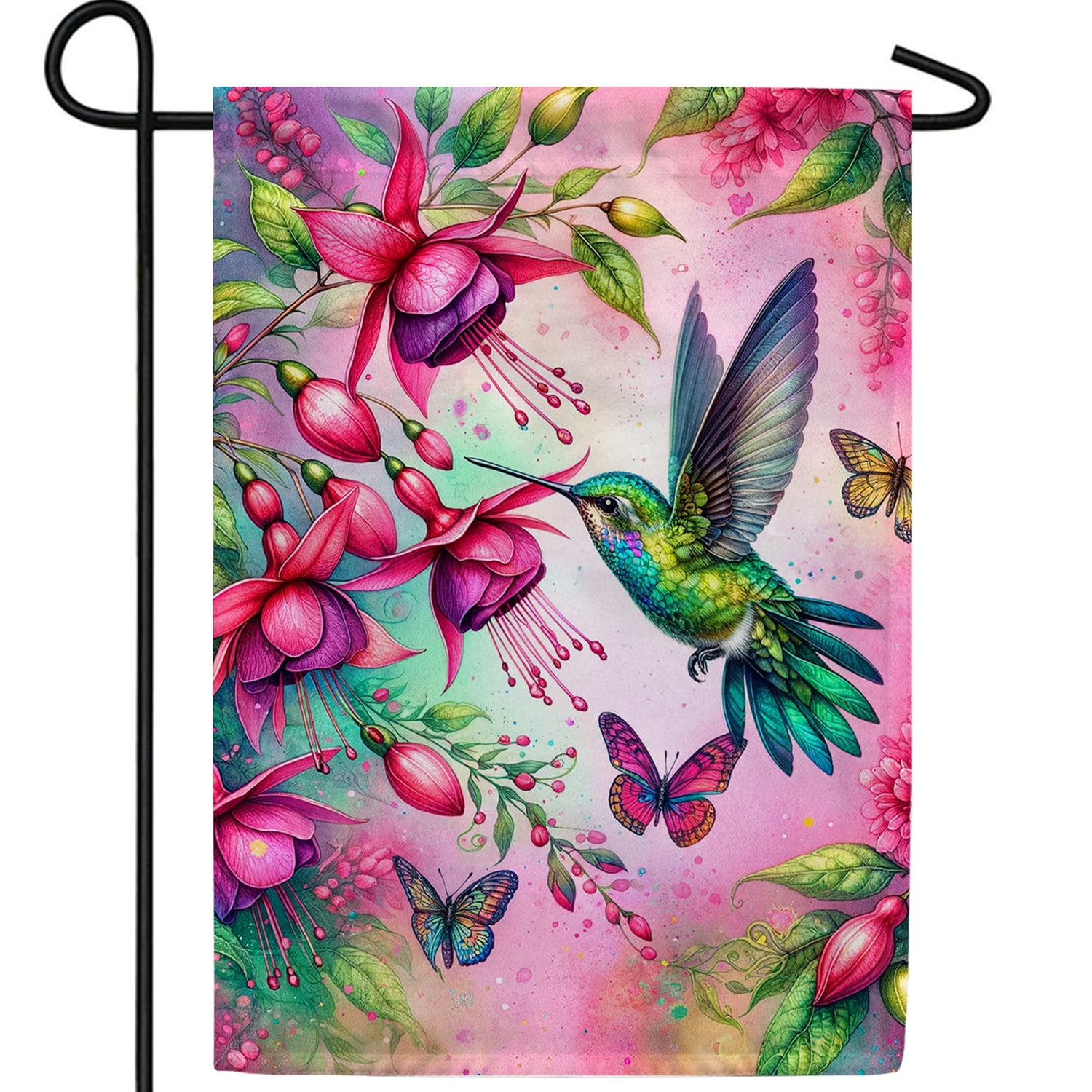 America Forever Hummingbird Garden Flag, 12.5x18 inch Double Sided ...