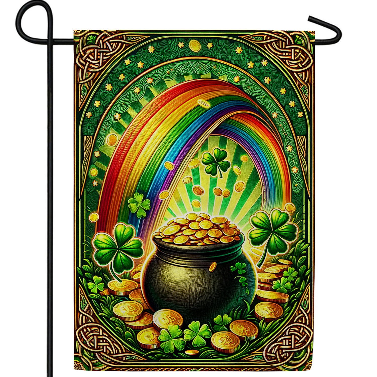 America Forever Leprechaun's Treasure St Patricks Day Garden Flags 12.5 ...