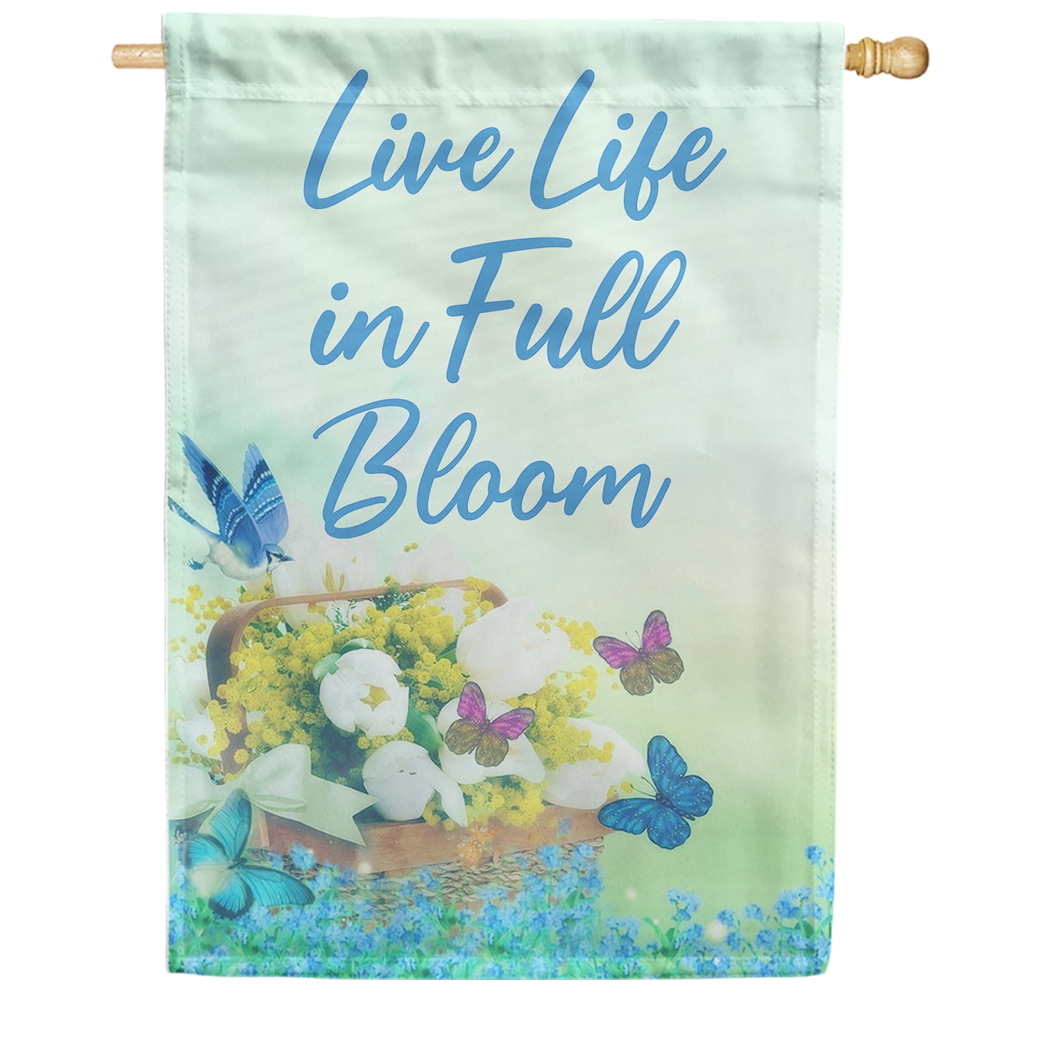 America Forever Live Life in Full Bloom House Flag 28 x 40 inches ...