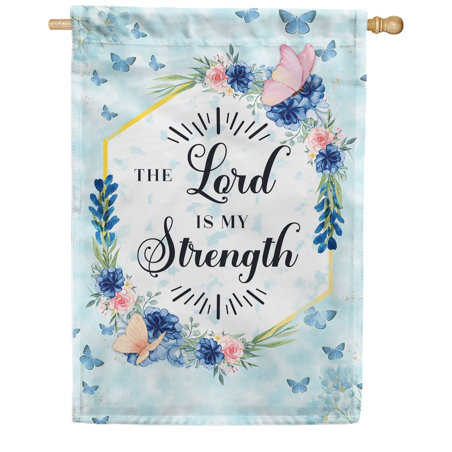 America Forever The Lord Is My Strength House Flag, 28 x 40 inch Double ...