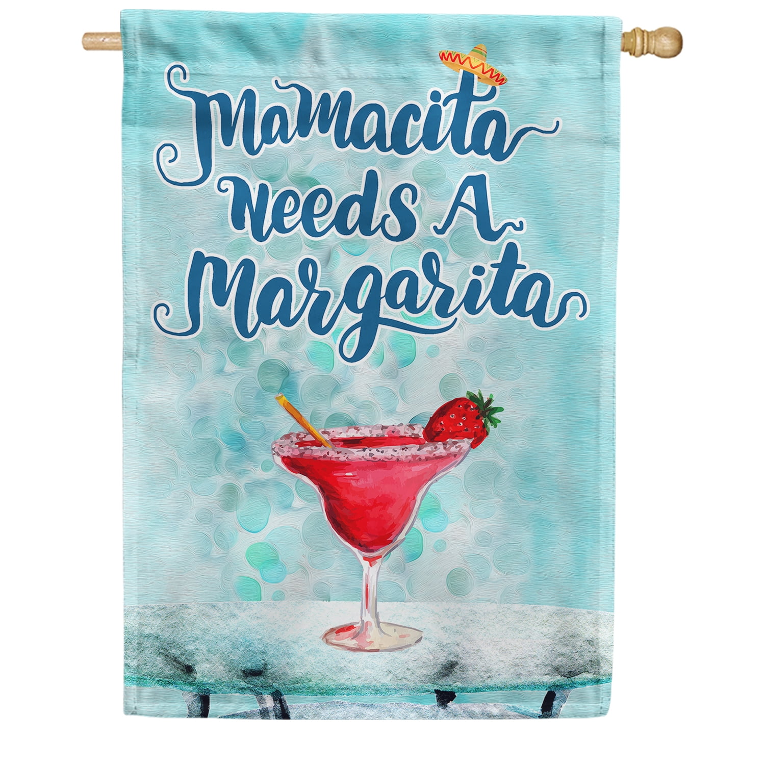 America Forever Mamacita Needs a Margarita Summer House Flag 28 x 40 ...