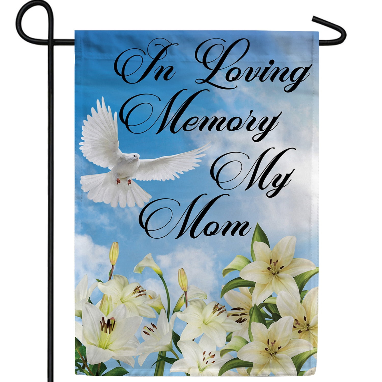 America Forever in Memory of Mom Garden Flag, 12.5 x 18 inches Double ...