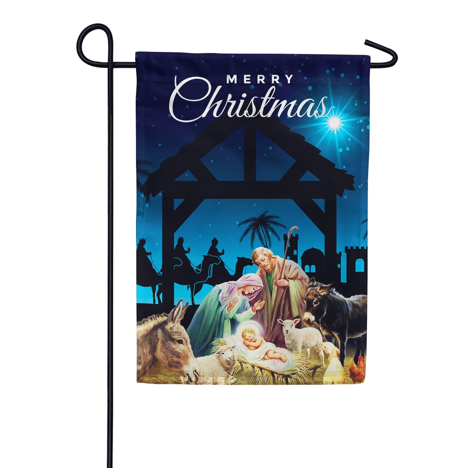 America Forever Xmas Garden Flag, 12.5x18 inch, Newborn King Nativity ...