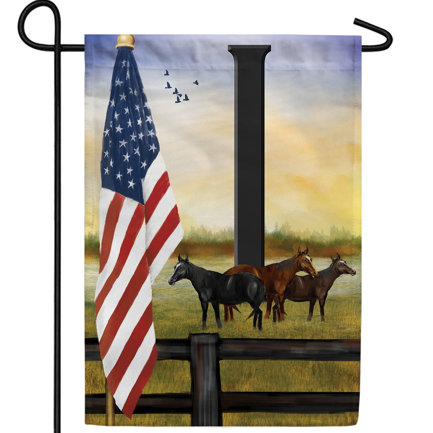 America Forever Monogram I Garden Flag 12.5 x 18 inch Double Sided ...