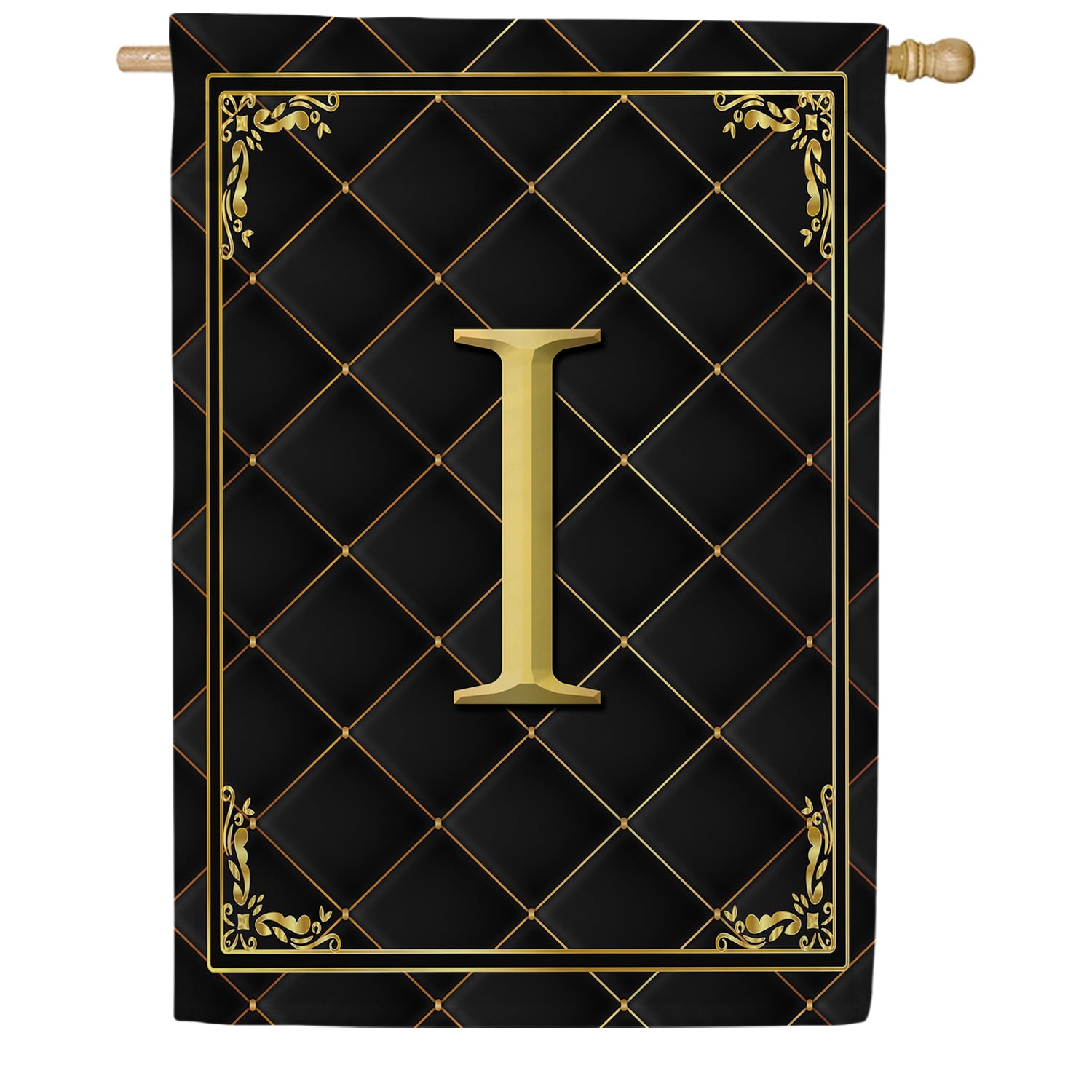 America Forever Monogram I House Flag, 28 x 40 inch Double Sided, Black ...