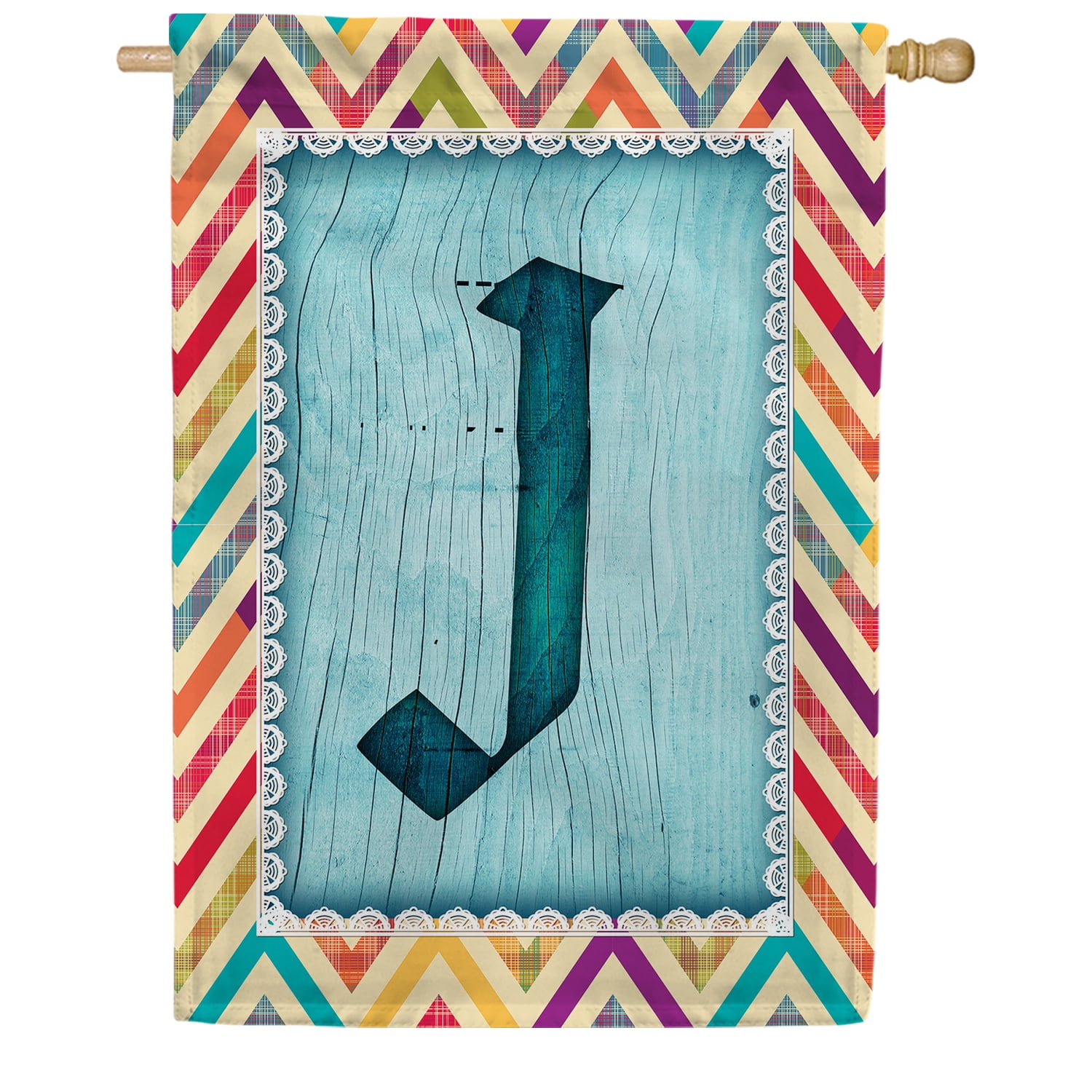 America Forever Monogram J House Flag, 28 x 40 inch Double Sided ...