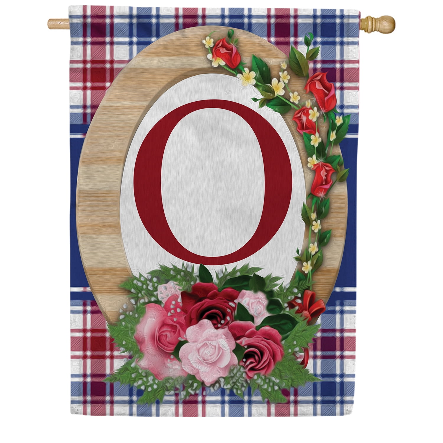 America Forever Monogram O House Flag, 28 x 40 inch Double Sided ...