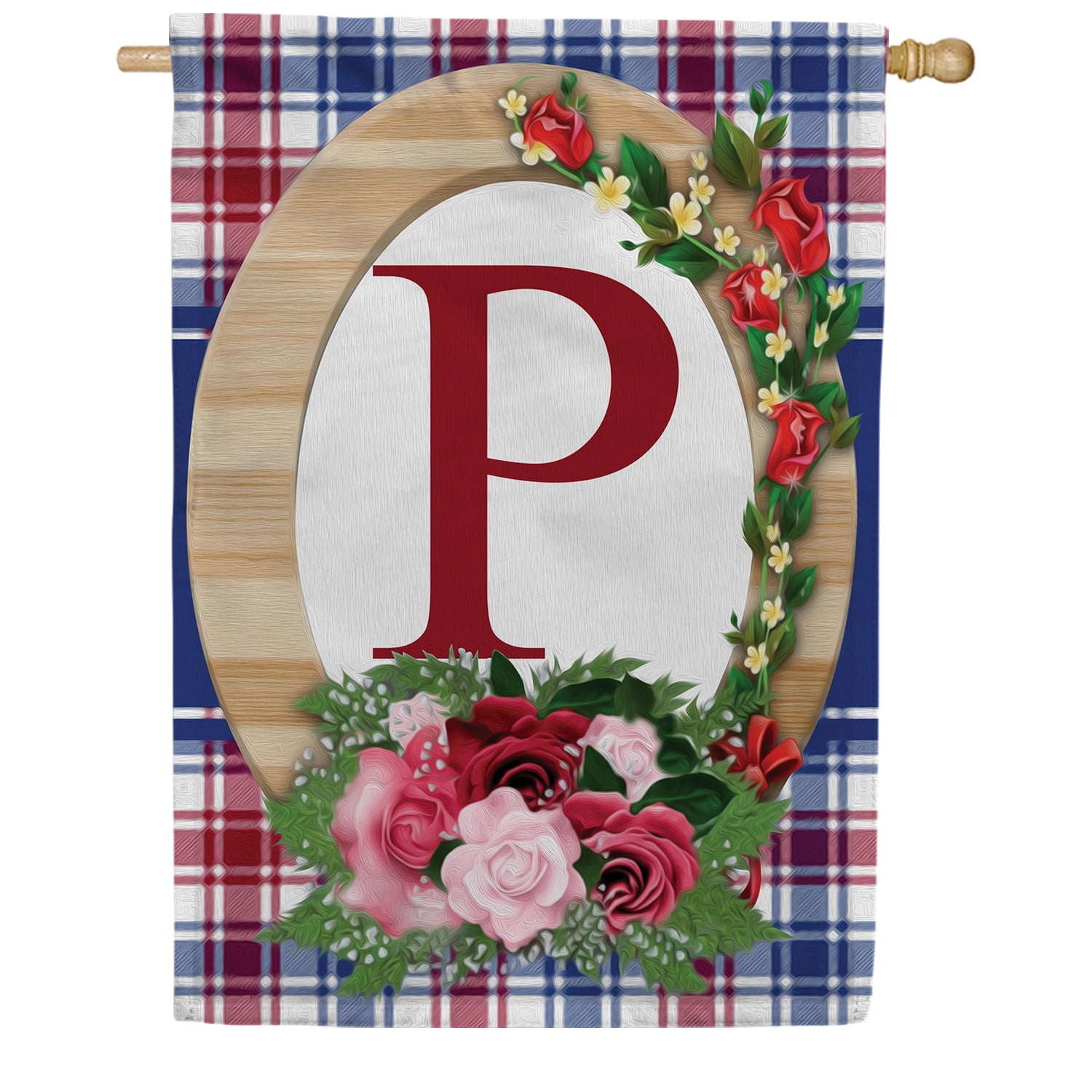 America Forever Monogram P House Flag, 28 x 40 inch Double Sided ...